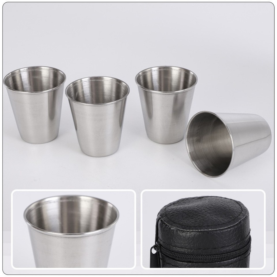 Stainless Steel Shot Glass Tea Cup Outdoor Cups Unbreakable Drinking | eBay