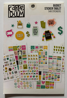 Simple Stories Carpe Diem Budget Sticker Tablet 548 Stickers-Planner ...