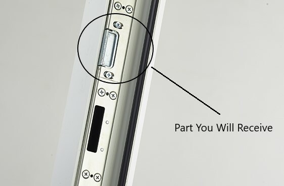 Ingenious Upvc Door Centre Latch Keep Strike Plate 13mm With Fixing ...