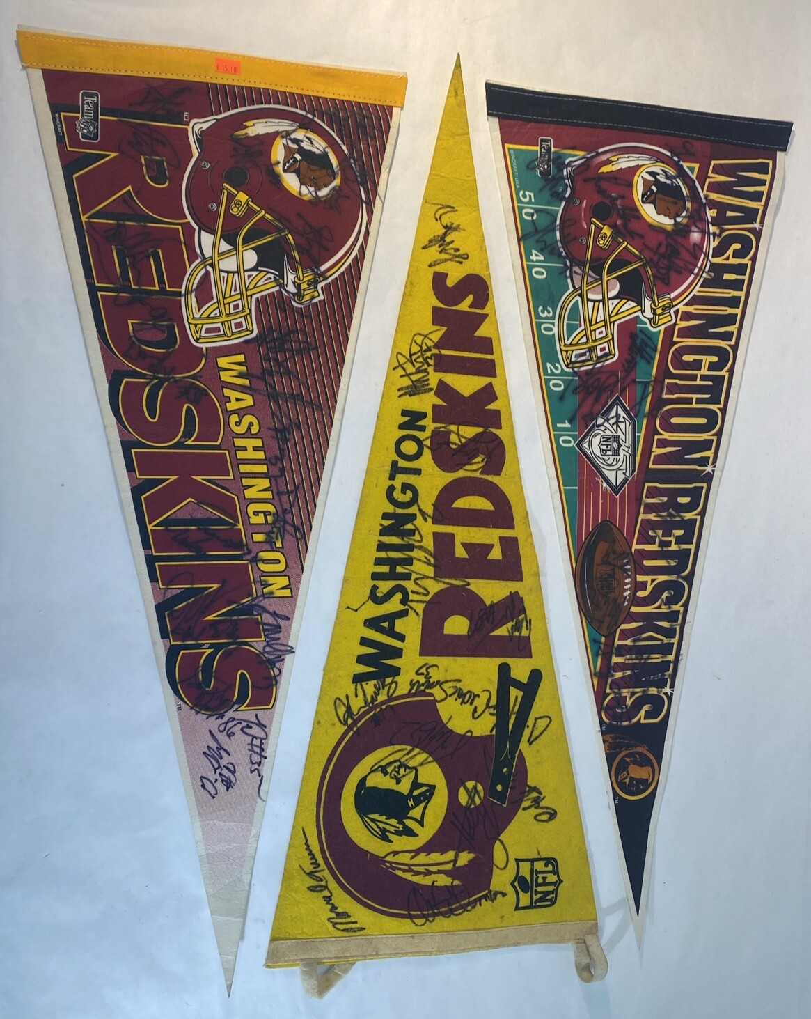 Lot of 3 1980s Washington Redskins Signed By many Players | eBay
