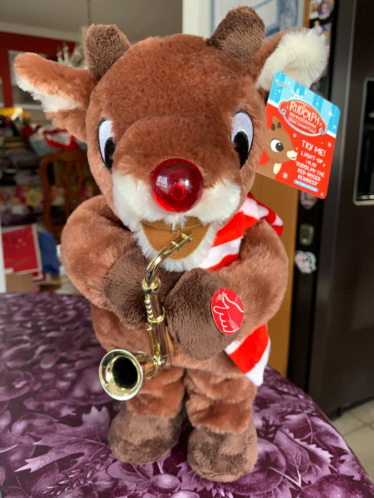 Musical Dancing Rudolph The Red Nosed Reindeer Playing The Saxophone ...