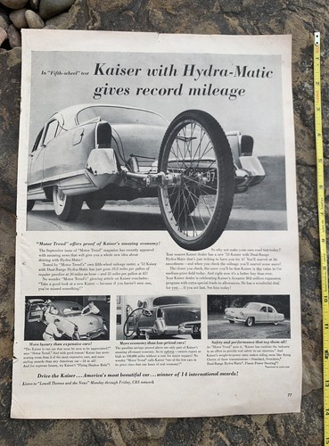 Kaiser Auto & Magic Chef Magazine Ad Insert. Okay condition | eBay