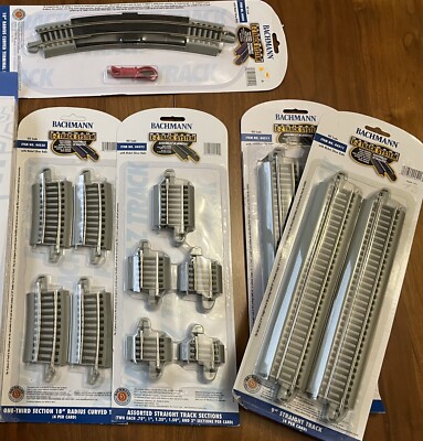 Bachmann HO E-Z Track Lot, New/Opened pieces, feeder/rerailer, Assorted ...