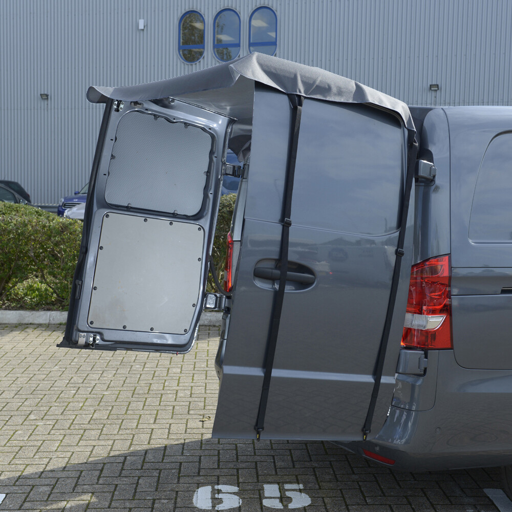 MERCEDES VITO REAR BARN DOOR AWNING COVER (2014 ONWARDS) BLACK/GREY | eBay