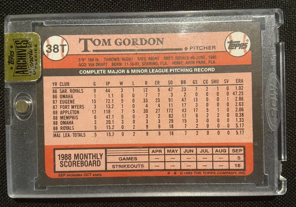 2016 Topps Archives TOM FLASH GORDON RC AUTO 1/8 1/1 Rookie Autograph ...