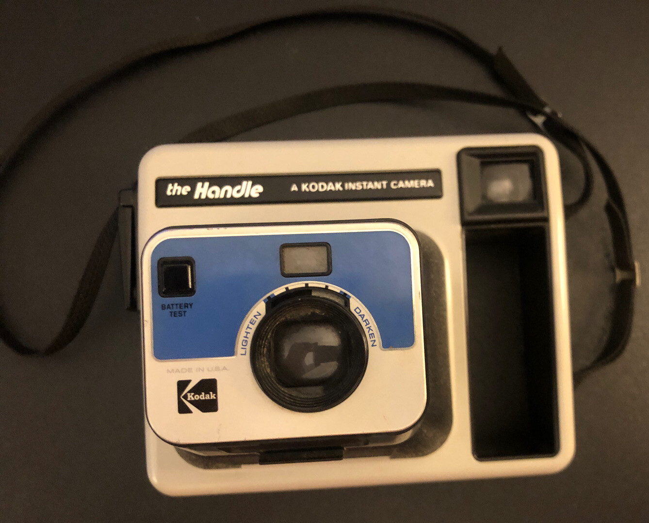 Vintage Kodak the Handle Instant camera Untested Intact w/ Strap ~ Very ...