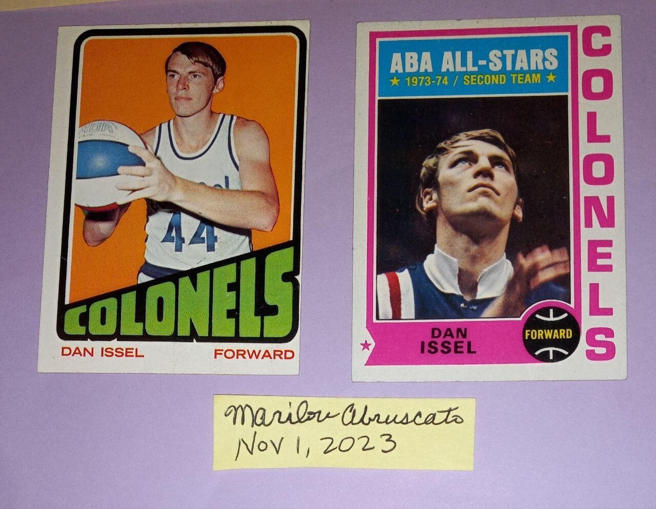 Dan Issel 2 Card Lot Topps Basketball Kentucky Colonels Wildcats | eBay