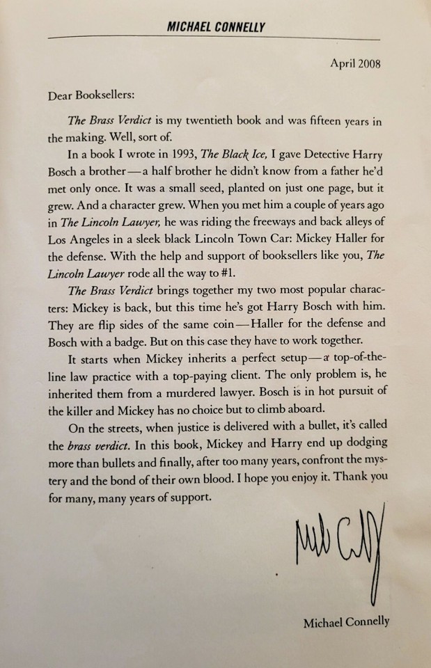 Mickey Haller Ser.: The Brass Verdict by Michael Connelly (2008 ...