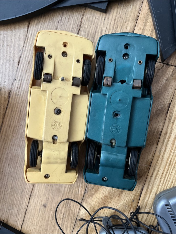 Vintage Sears Auto Road Racer Set Marx Allstate Slot Cars Original Box ...