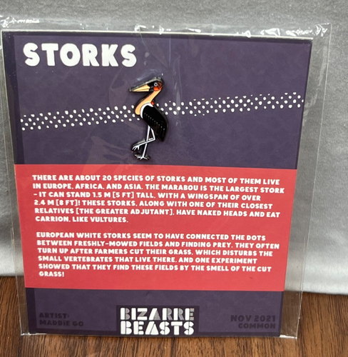 Bizarre Beasts Pin – Stork Pin (Nov 2021) – Brand New in Package | eBay