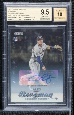 2017 Stadium Club Chrome Superfractor 1/1 Alex Bregman BGS 9.5 Rookie ...