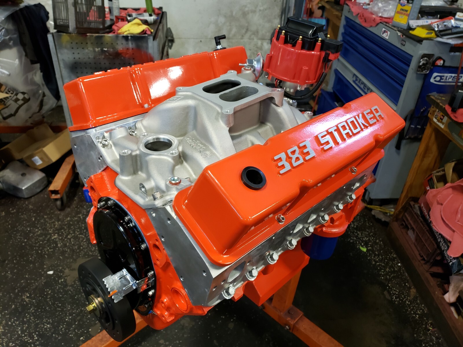 CHEVY 383 410HP CHEVY CRATE ENGINE ALUMINUM HEADS 2 YEAR WARRANTY HYD ...