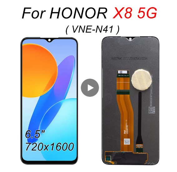 For Honor X8 5G VNE-N41 LCD Display Screen Touch Digitizer Panel ...