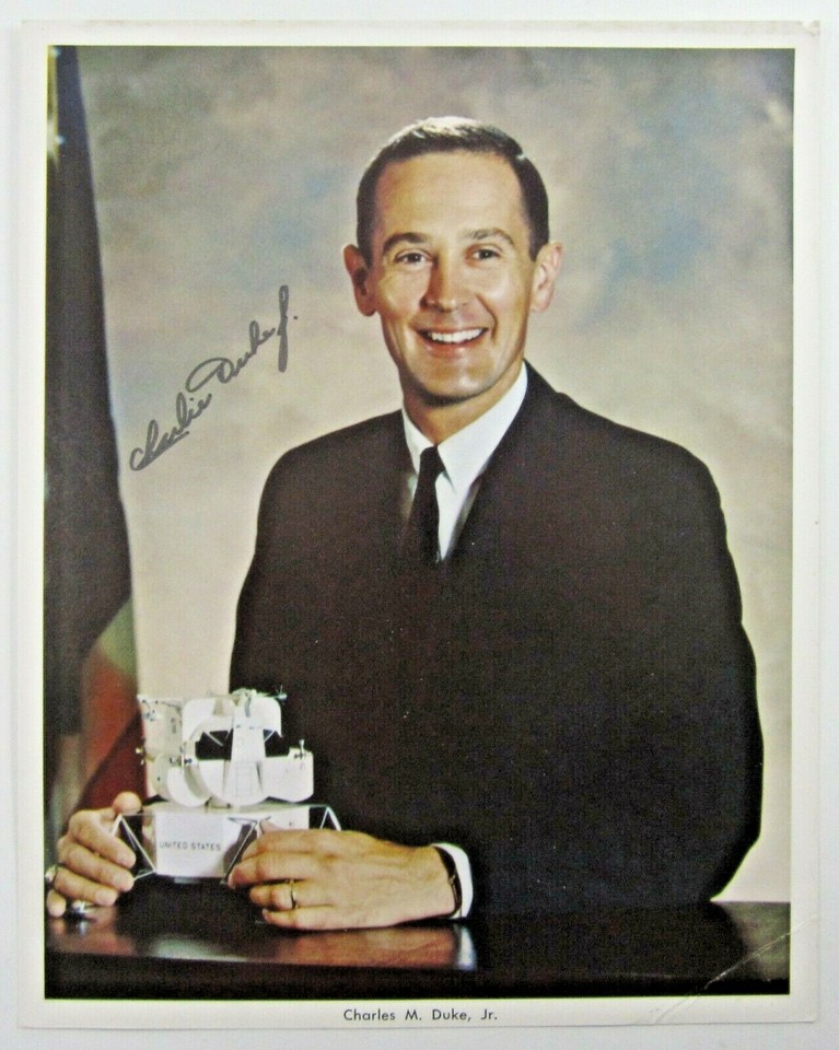 Vintage NASA Astronaut Signed Picture Charles Duke Jr Apollo 16 ...