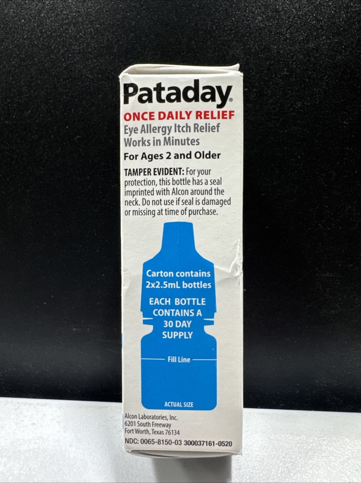 Pataday Once Daily Relief Eye Allergy Relief 2.5 ml Twin Pack Exp. 10/ ...