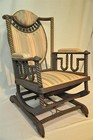 Original George Hunzinger Barley Twist Oak Platform Rocker Rocking ...