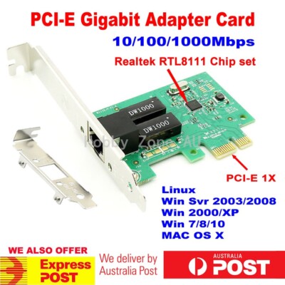 PCI-E Gigabit Ethernet Network Card 1000Mbps Adapter RTL8111 Chip Low ...
