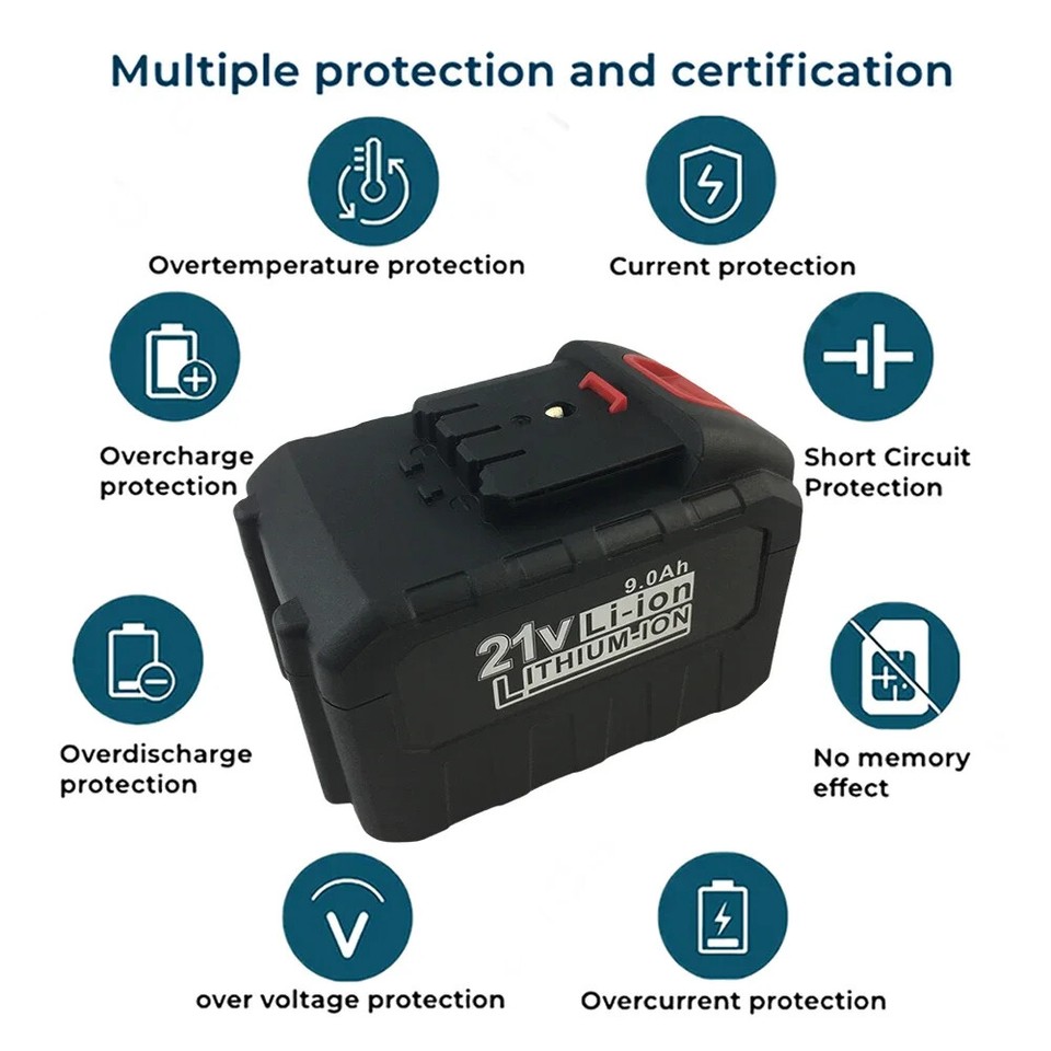 Mini Chain Saw Battery 21V Rechargeable Quanyou Battery for Mini Chain ...