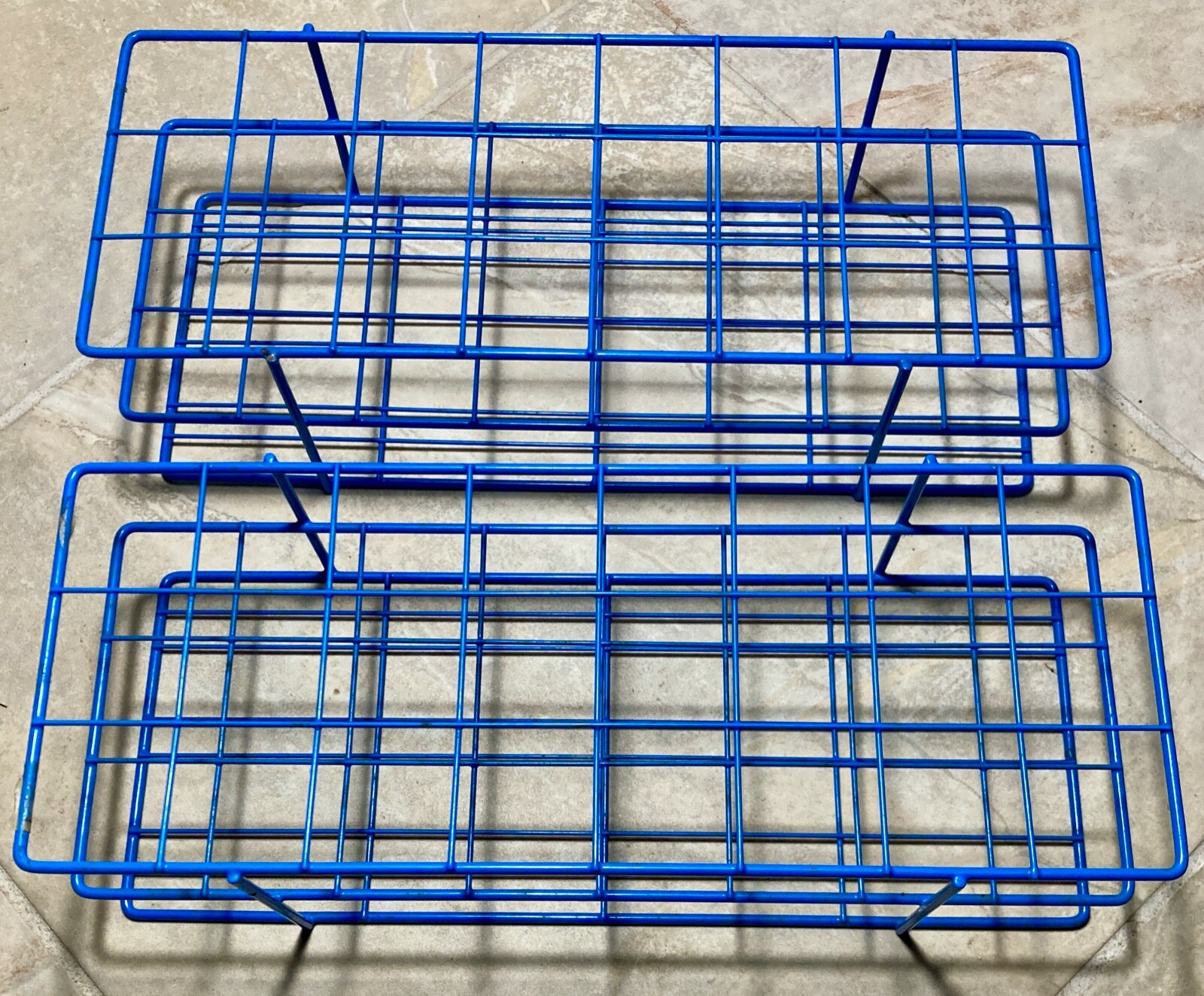 2 Fisherbrand Chemically-Resistant Wire Test Tube Racks (24 wells @ 30 ...