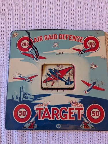 Vintage Tin Target Shooting Game Toy Air Raid Defense War Planes | eBay