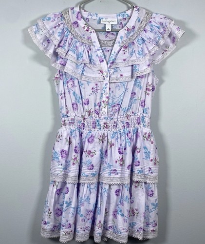 LOVE SHACK FANCY x Target Women's S Lou Purple Floral Ruffle Tiered ...