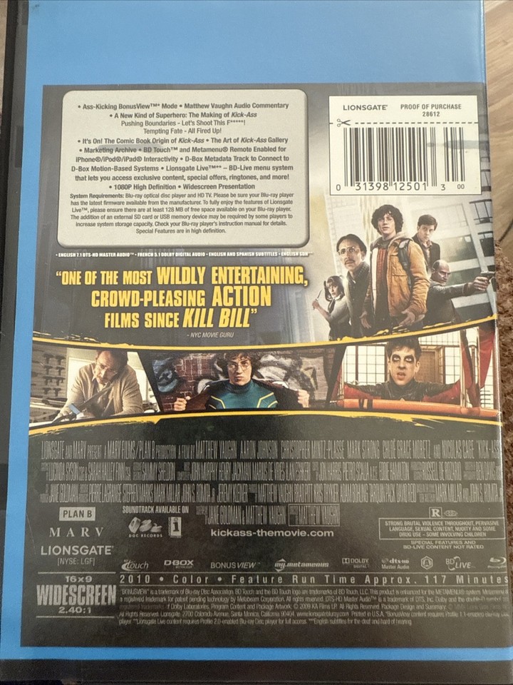 Kick-Ass (Blu-ray 2010) Former Blockbuster Rental | eBay