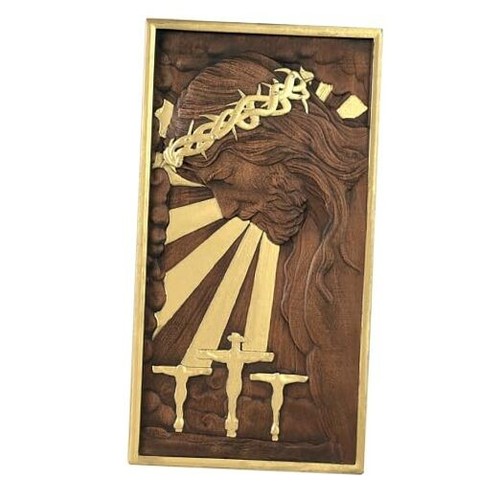 Wooden Jesus Wall Decor Plaque Handmade Jesus Wall Art Rectangular ...