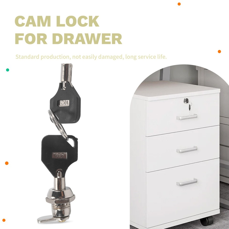 12mm Threaded Keyed Quarter Turn Cam Lock for Drawer Box Locker ...