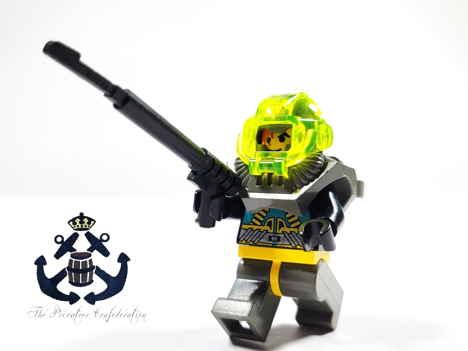 LEGO 1990s Aquazone Minifigure Aquaraider + Harpoon Gun Weapon aqu005 ...