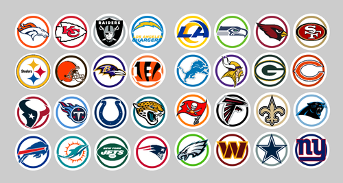 Handcrafted Football Team Magnets 2" FULL SET/ALL 32 TEAMS. For Fan ...
