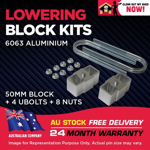 Lowering Blocks Kit Holden Crewman 02-06 VY VZ 2WD 4WD 2" (50mm) 19mm ...