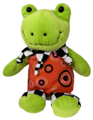 Sugar Loaf Sitting Green Frog 10" Plush Stuffed Animal Toy Jester ...