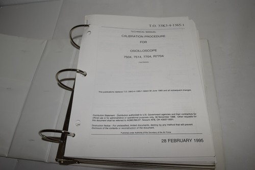 TEKTRONIX 7504/7514/7704/R7704 OSCILLOSCOPE TECHNICAL MANUAL (BOOK226 ...