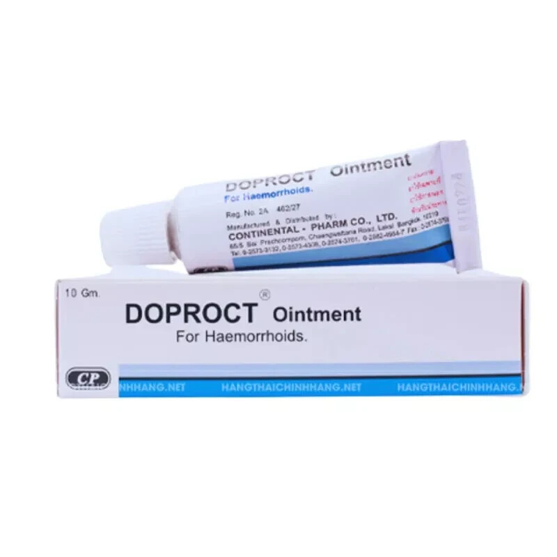 Doproct Hemorrhoid Ointment cream Hydrocortisone + Zinc Oxide. Not ...
