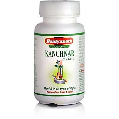 3 PACK Baidyanath Kanchnar Guggulu Herbal 80 Tablet Each pack Free ...