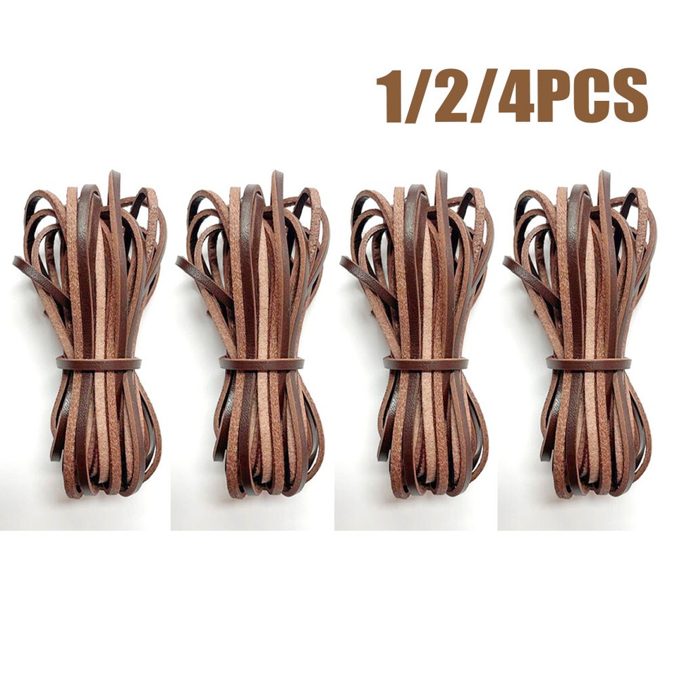 1/2/4pcs 3MM 5Yards Flat COW Leather Cord Strip Cord Braiding Making ...