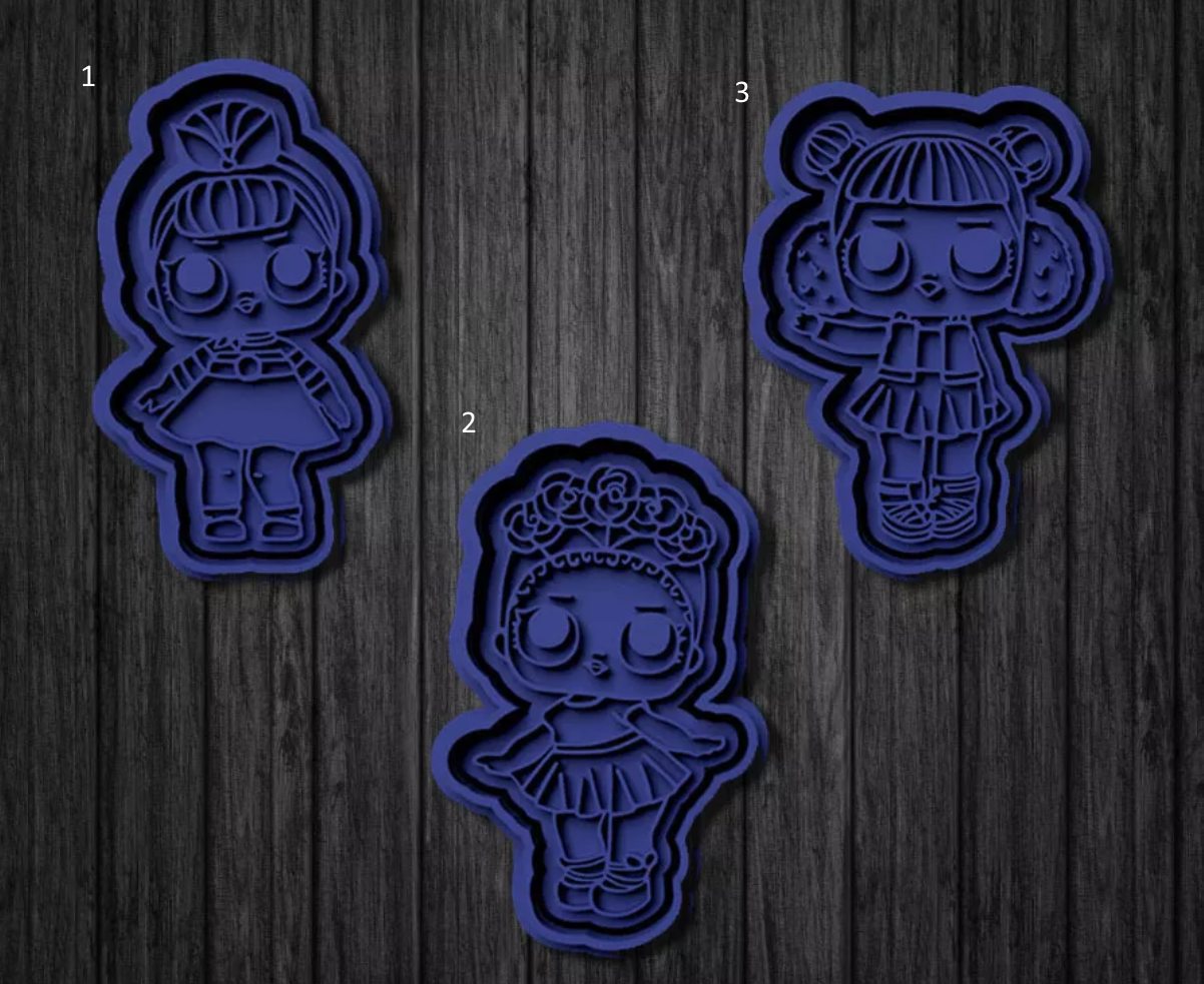 LOL Suprise Dolls Cookie Cutter & Embosser Fondant Cutter Set | eBay
