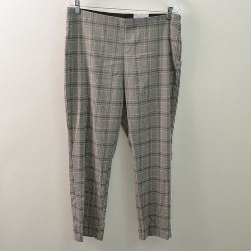 Nine West Kohls NWT Pants Womens 14 Side Zip High Rise Skinny Plaid ...