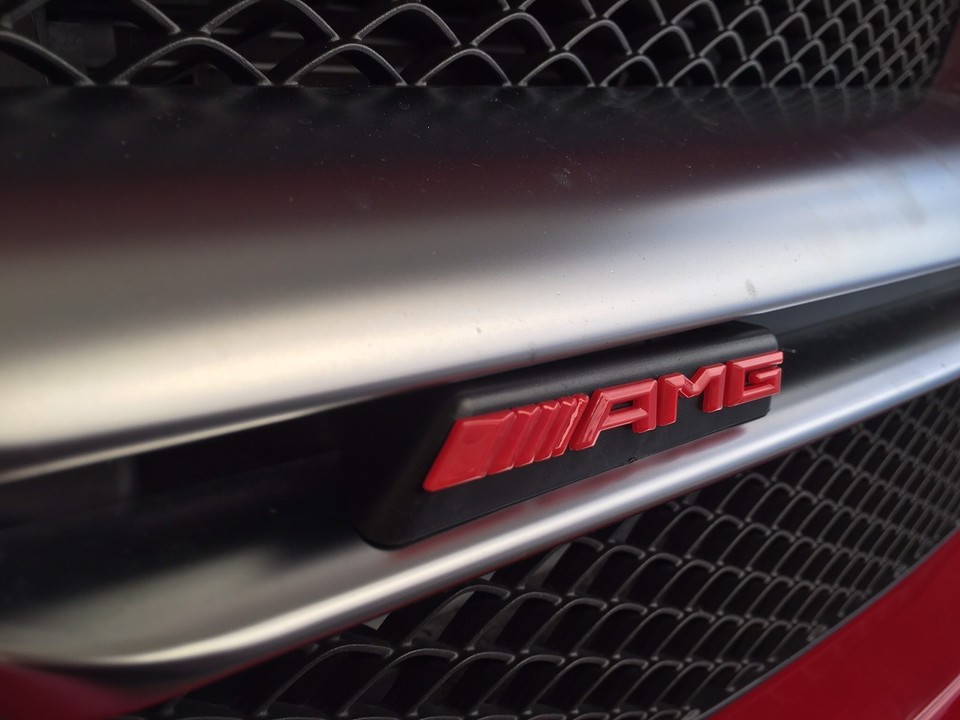 Red Front mesh Grill Decal Sticker Badge For Mercedes Benz AMG GT GTS ...
