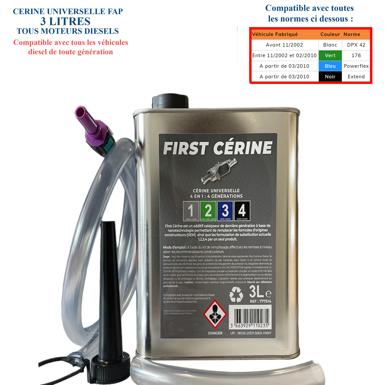 first cerine FAP Cérine Universelle 3L ERC - TOUS VEHICULES DIESELS FAP ...
