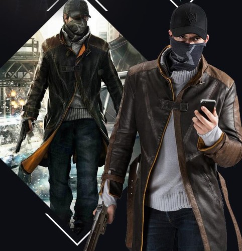 Watch Dogs Aiden Pearce Cosplay Costume PU Leather Jackets Cap Scarf ...