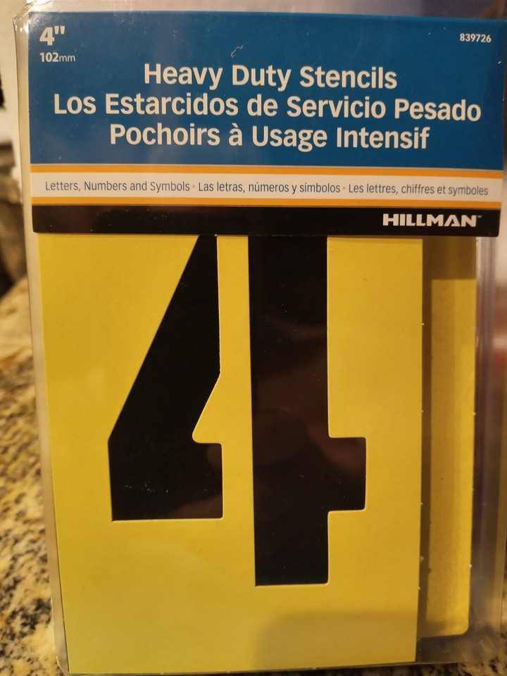 SALE! Heavy Duty 4" Stencils by Hillman (A to Z, 0 to 9, + symbols) | eBay