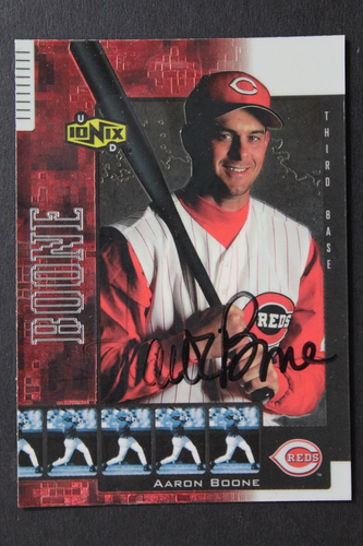 Aaron Boone Yankees Signed 2000 Upper Deck Ionix Baseball Card #259 ...