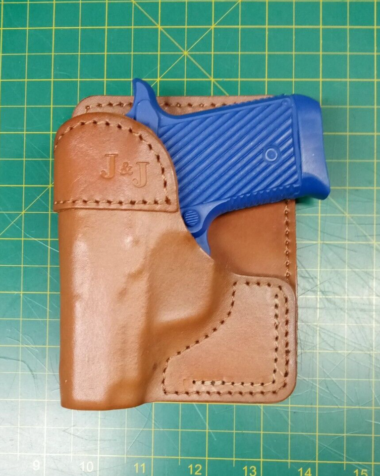 J&J SPRINGFIELD 911 .380 RIGHT BROWN WALLET REAR / CARGO POCKET LEATHER ...