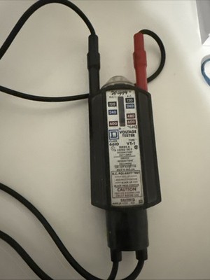 Vintage Square D Wiggy Class 6610 Type VT-1 AC/DC Voltage Tester Black ...