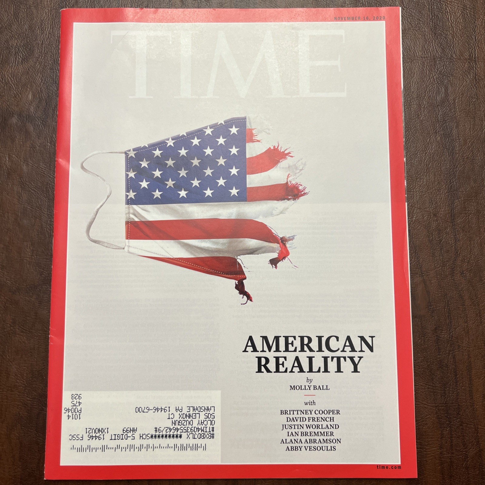 Time Magazine November 16th, 2020 American Reality | eBay