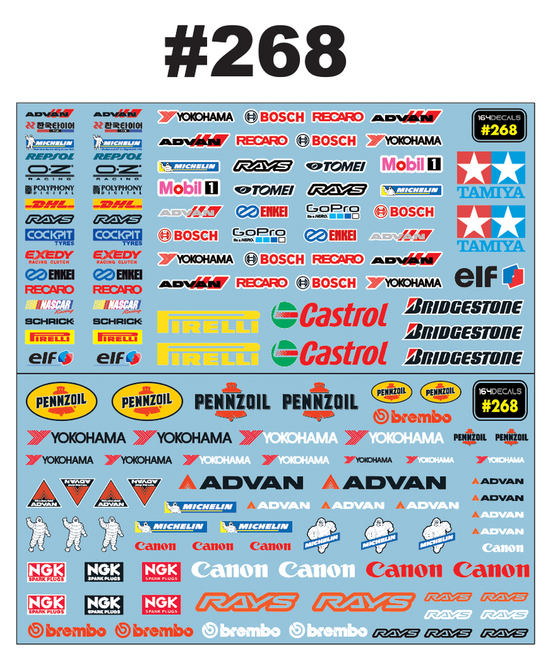 1x Sponsor Water Slide Decal White Toner 1/24 - 1/28 RC Model Dicast ...