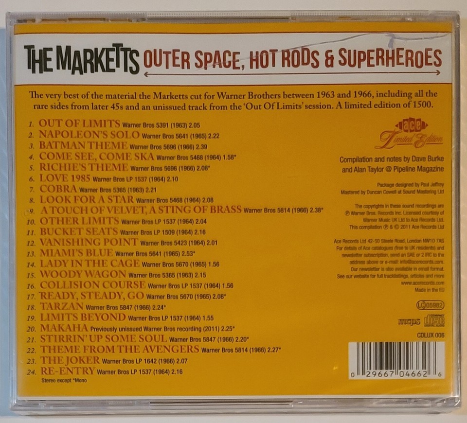 THE MARKETTS - OUTER SPACE, HOT RODS AND SUPERHEROES CD BRAND NEW | eBay