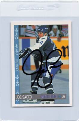 1992/93 O-Pee-Chee #355 Joe Sacco Maple Leafs Signed Auto *J7336 | eBay