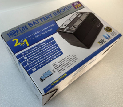 Tripp Lite UPS 350VA 180W Desktop Battery Backup Compact 120V DB9 RJ11 ...